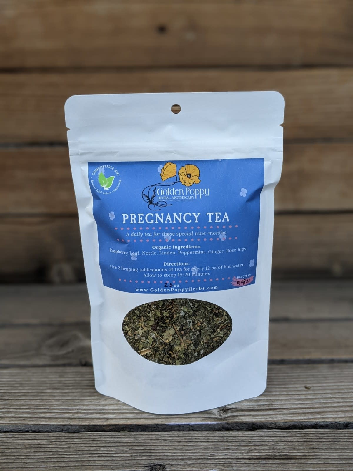 Pregnancy Tea, 20 oz (86g) – Golden Poppy Herbal Apothecary